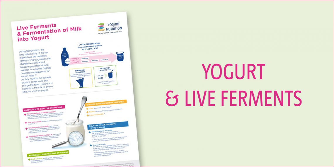 Live ferments & fermentation of milk into yogurt - Yogurt in Nutrition